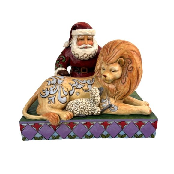 Jim Shore | Holiday | Jim Shore Heartwood Creek 21 Peace Santa Lion ...